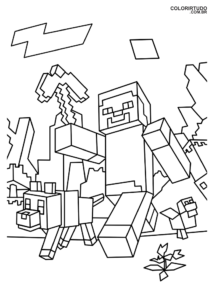 Pagine Da Colorare Piccone Minecraft Pagine Da Colorare Di Minecraft